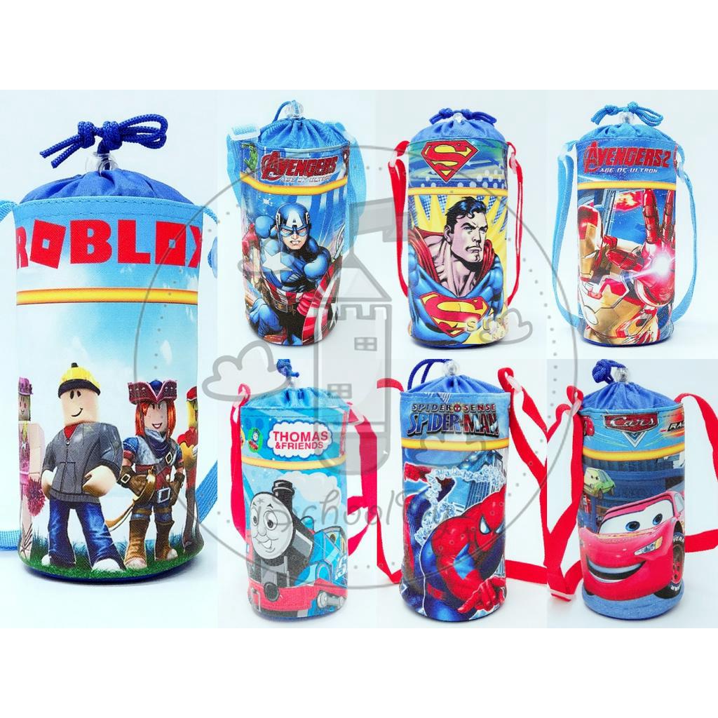 iSchoolDy Cartoon Superhero Thomas Car Roblox Cartoon Beg Botol Air ...