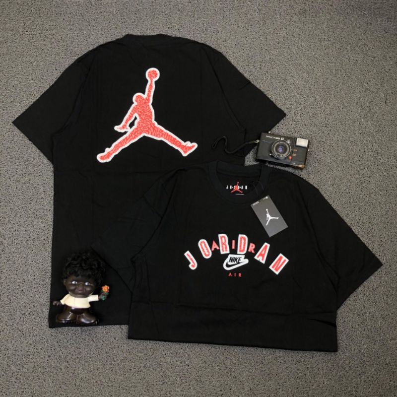 Tshirt T-Shirt NIKE AIR JORDAN Clothes JUMP MAN RED CEMENT BLACK LIKE ...