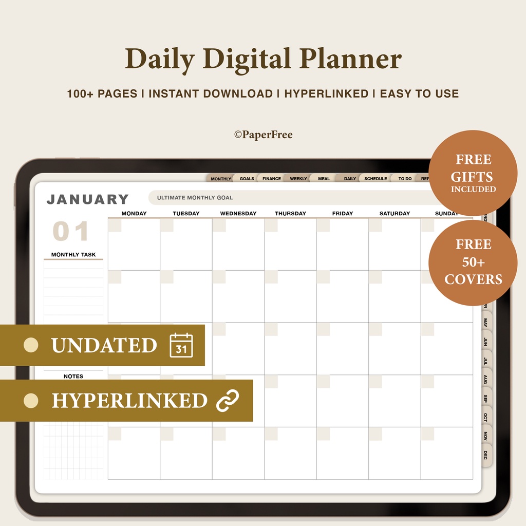 GoodNotes / Notability / Daily Digital Planner / PDF Digital Planner ...
