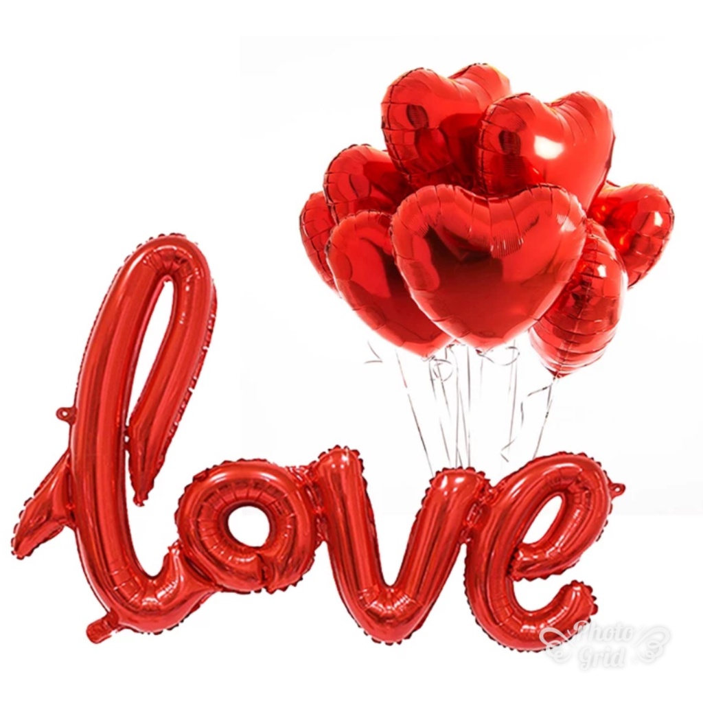 Small LOVE Letter Balloons Wedding Decorative Aluminum Film Foil ...