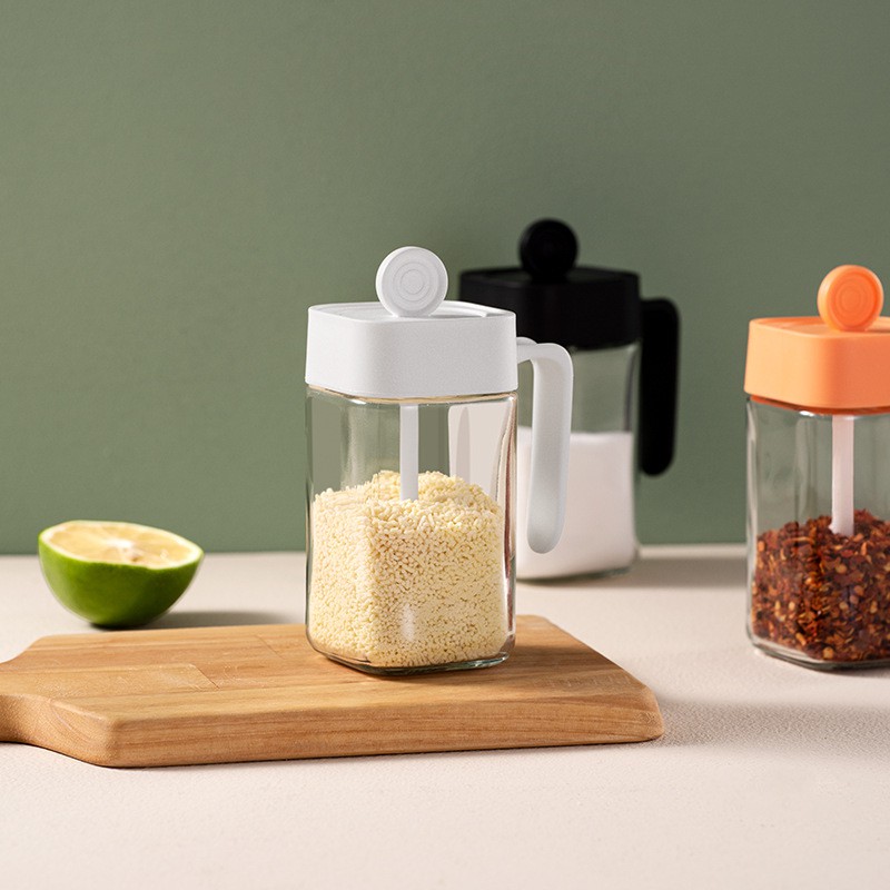 Condiment Spice Jar Glass Airtight Container Bottle Salt Pepper ...