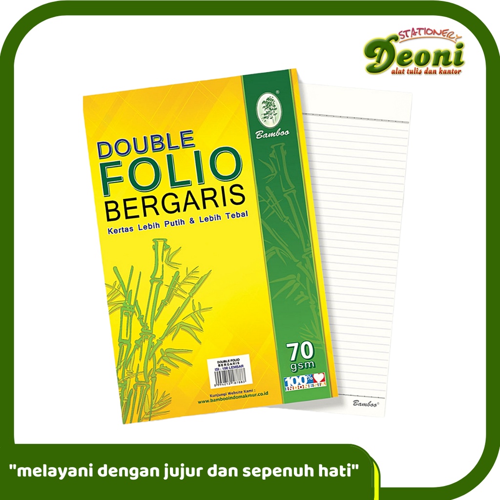 Bamboo Double Folio Striped Writing Paper 70 Gsm contains 20 sheets ...