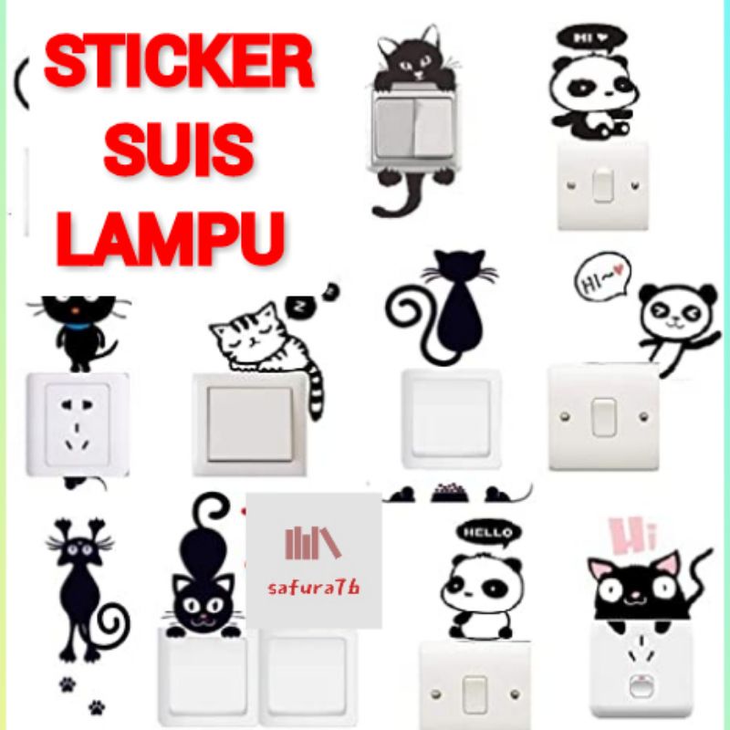 Switch Stickers / Stiker Suis Lampu Comel / Pelekat Suis / Label ...