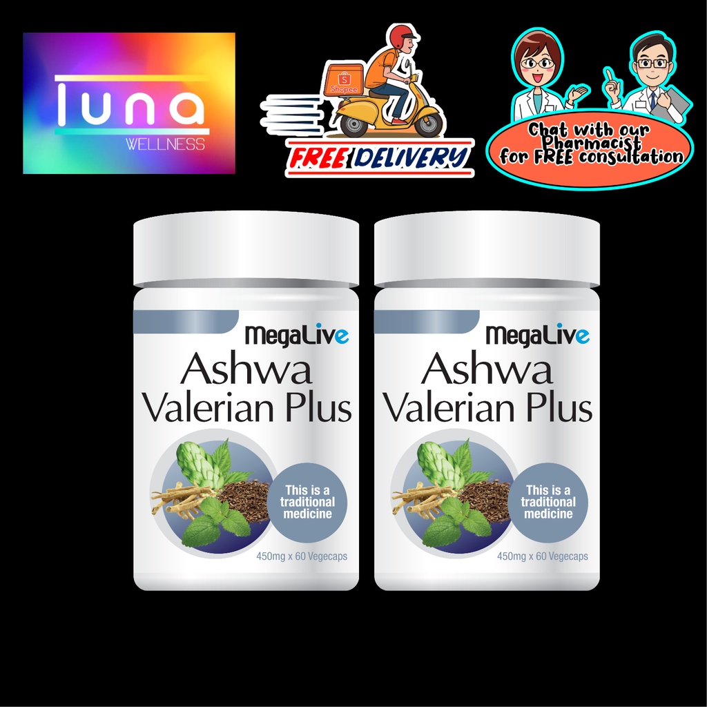 MEGALIVE Ashwa Valerian Plus (2x60's) | Shopee Malaysia