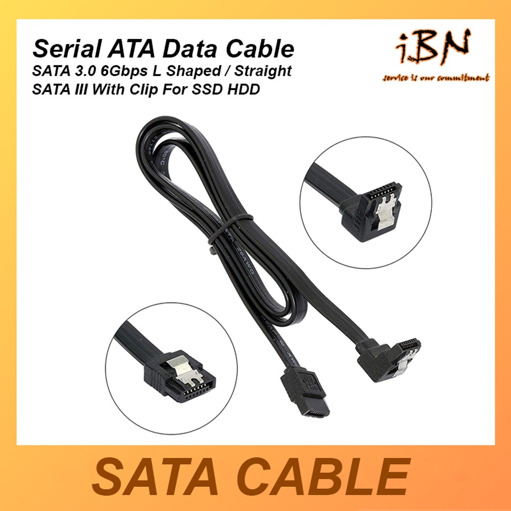 SATA 3.0 6Gbps L Shaped / Straight Serial ATA Data Cable SATA III With ...