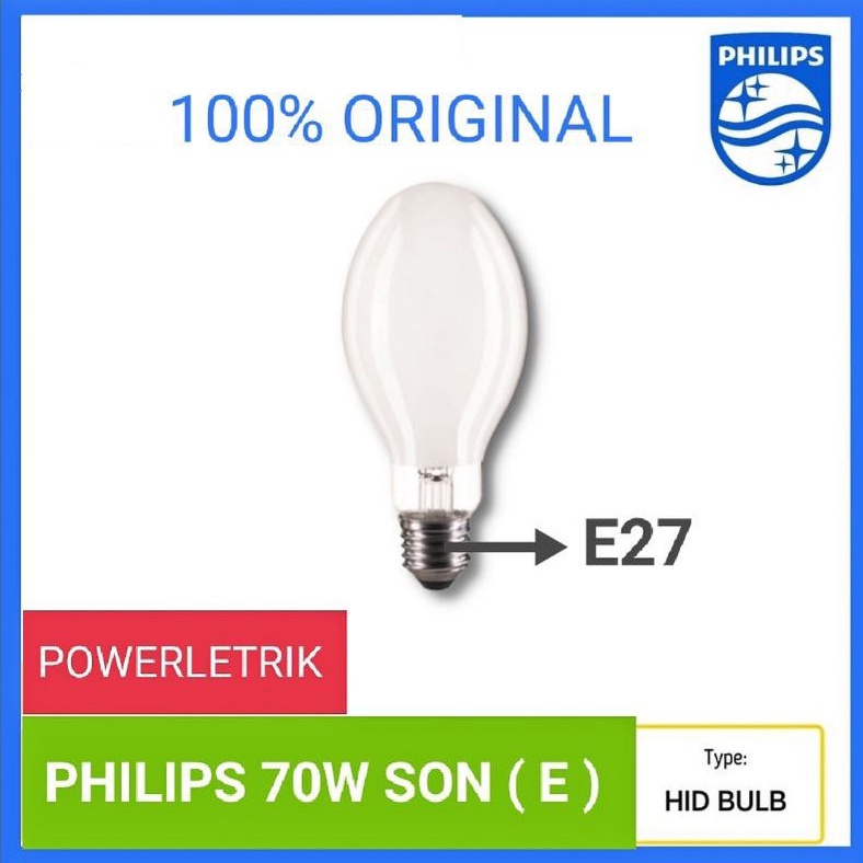 *READY STOCK*ORIGINAL E27 PHILIPS 70W ( E ) HIGH PRESSURE SODIUM BULB ...