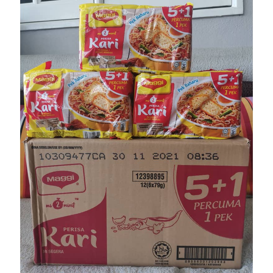 Nestle Maggi Mee Curry 2 minit 6x79gx12 (Selling Per Box) | Shopee Malaysia