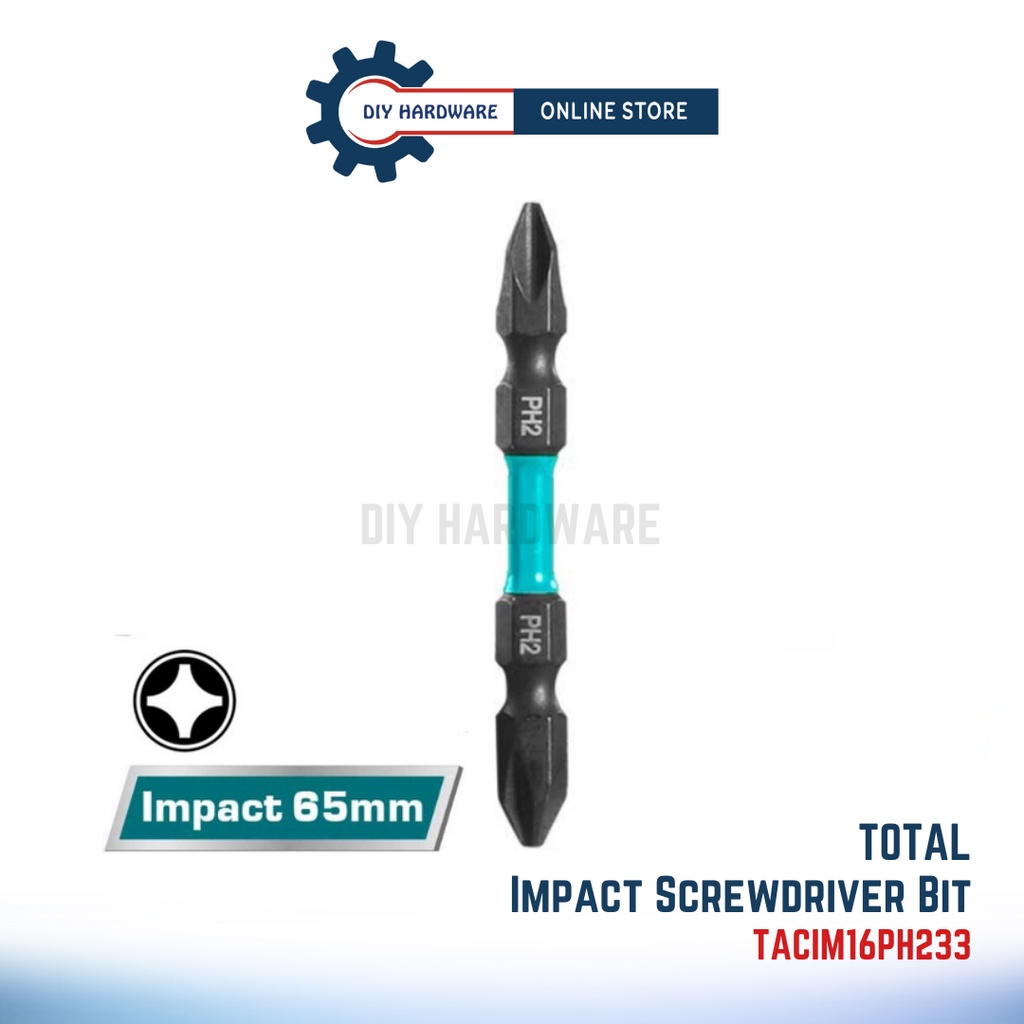 TOTAL Impact Screwdriver Bits TACIM16PH233 | Shopee Malaysia