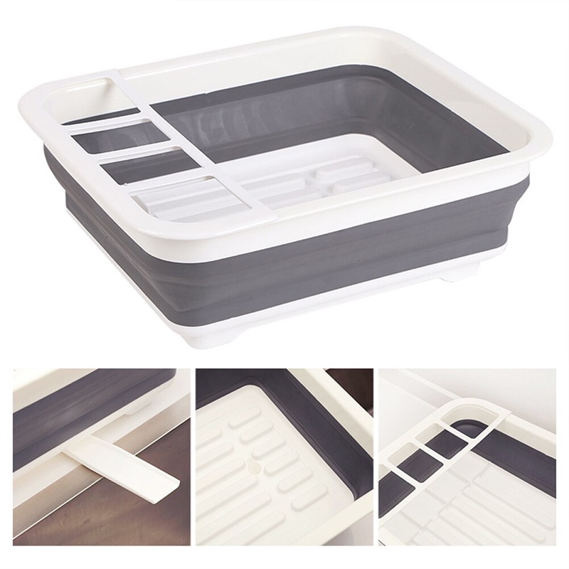 Kitchen Foldable Dish Drainer Collapsible Large Folding Bow Dish ...