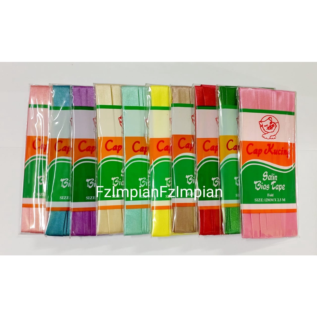 LIS BAJU / BIAS TAPE (cap kucing) 12 pcs(Dozen) | Shopee Malaysia