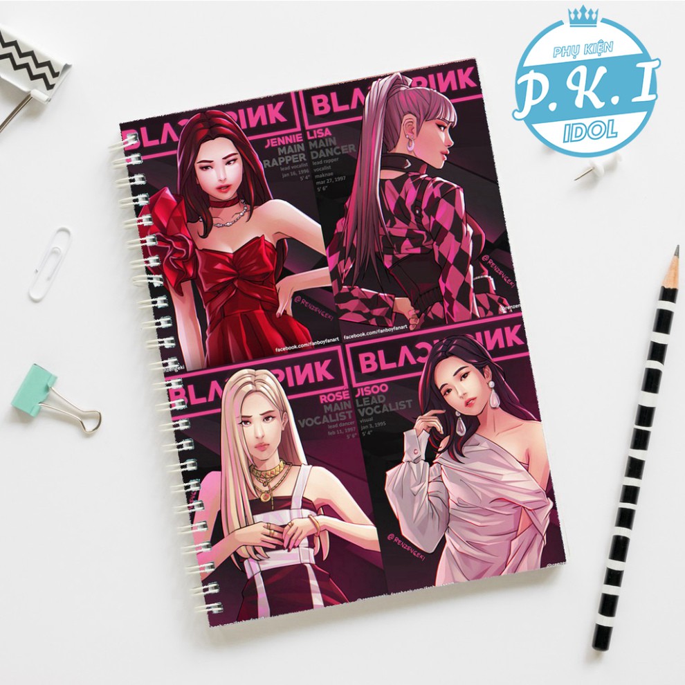 Notebook NOTEBOOK printed with Blackpink image in Anime style - Kill ...