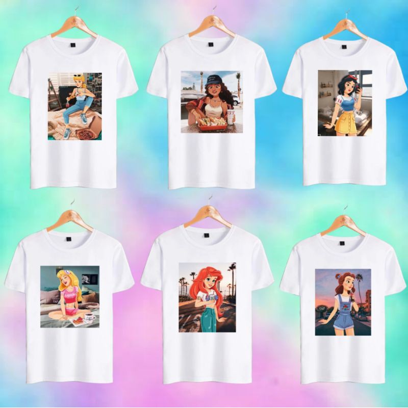DISNEY PRINCESS Graphic Tees (Sublimation Print) | Shopee Malaysia