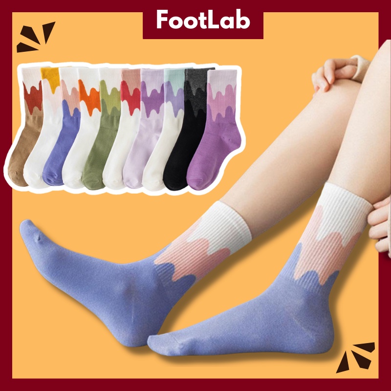 Gradient Color Sock Cute Cotton Women Socks Men Streetwear Stokin ...
