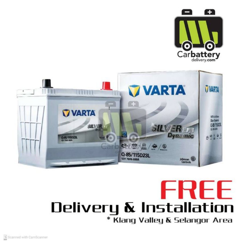 Varta Q85 115D23L - Start Stop Car Battery # Mazda 2,3,6Mazda CX3, CX5 | Shopee Malaysia