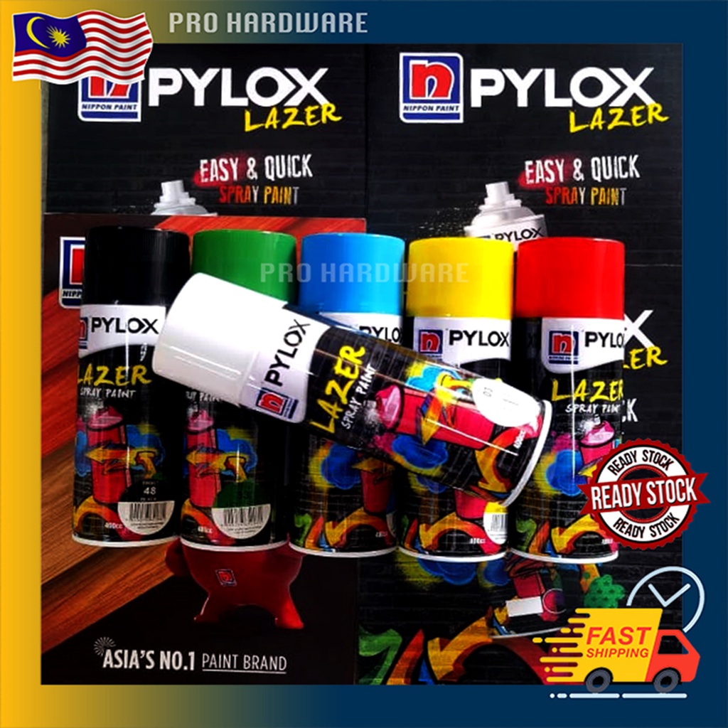 100% Fresh Stock Nippon Pylox Lazer Spray Paint 400cc/Spray Paint ...