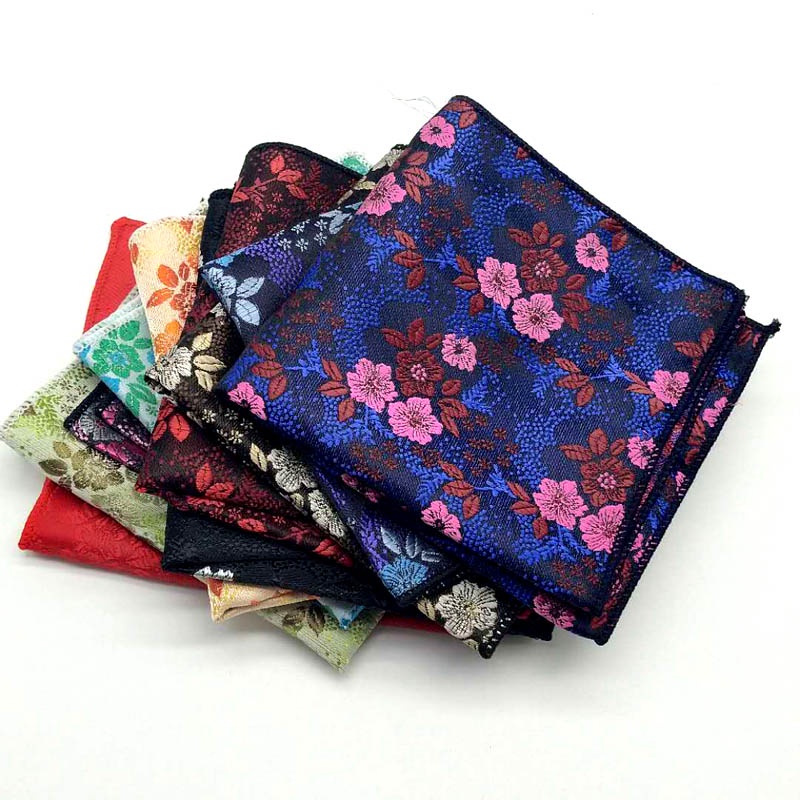 Men's Handkerchief Floral Hankies Wedding Party Hanky Business Pocket ...