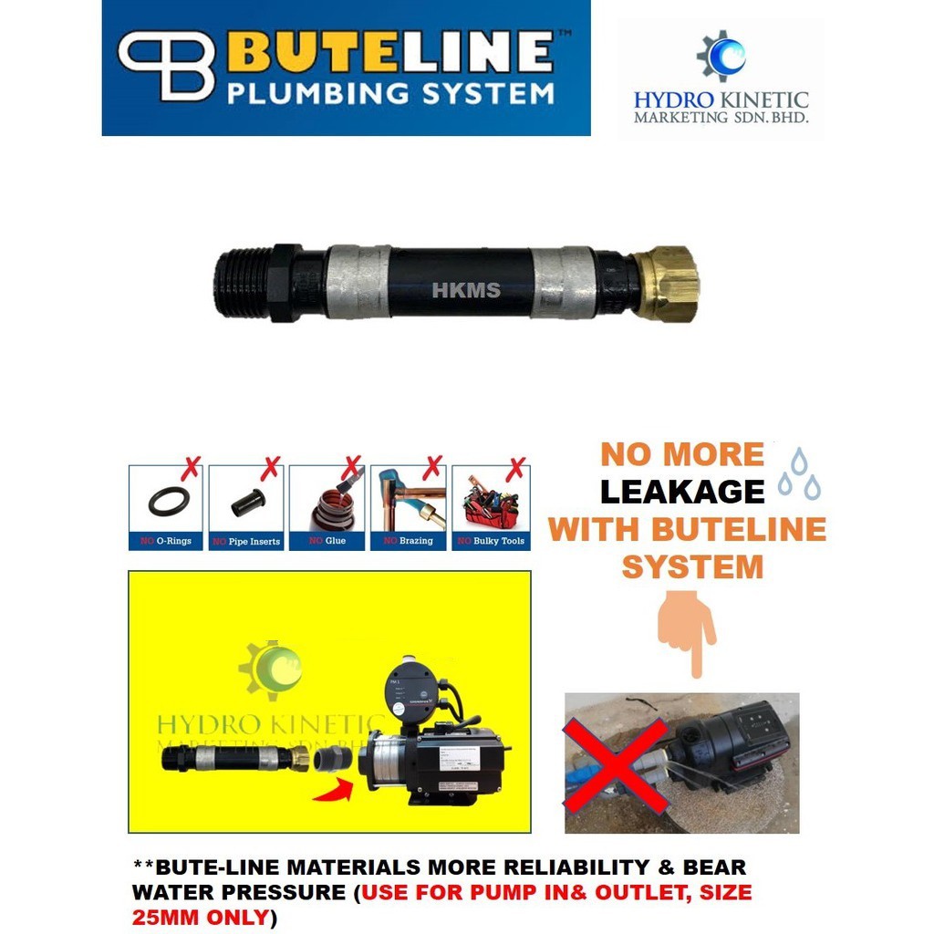 BUTELINE INLET CONNECTOR FIFTINGS FOR ANY HORIZONTAL WATER BOOSTER PUMP ...