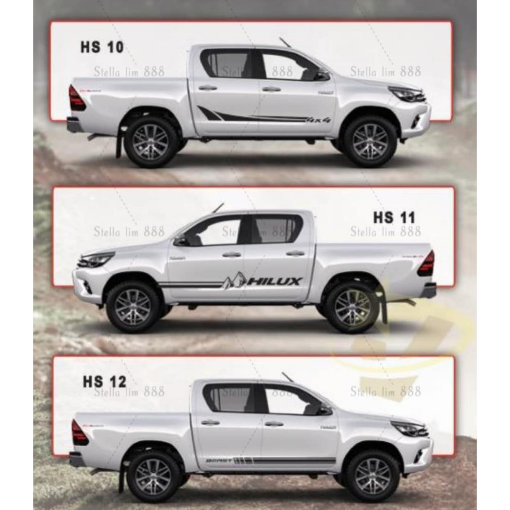 Toyota Hilux Original Colour Car Side Body Sticker | Shopee Malaysia