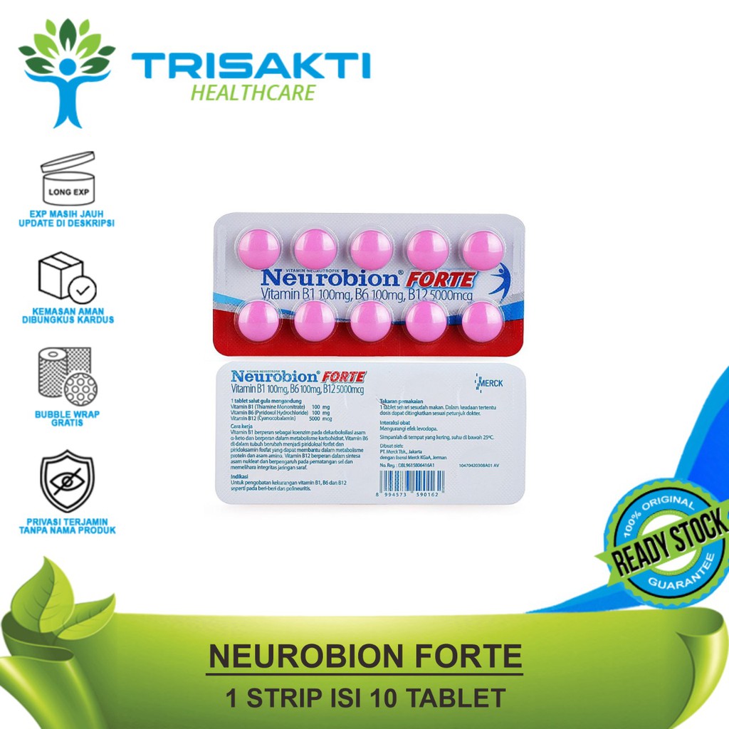 Neurobion FORTE 1 STRIP Contains 10 Neurotropic VITAMIN Tablets ...