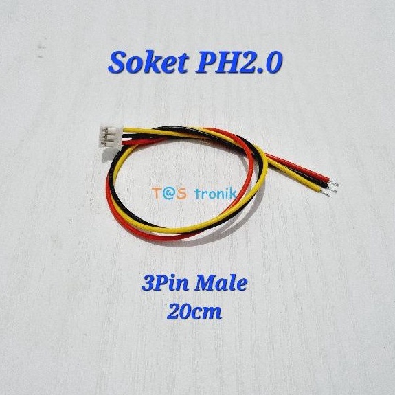 Socket PH2.0 3Pin 20cm male Socket ph 2.0 3p 20cm jst male connector ...