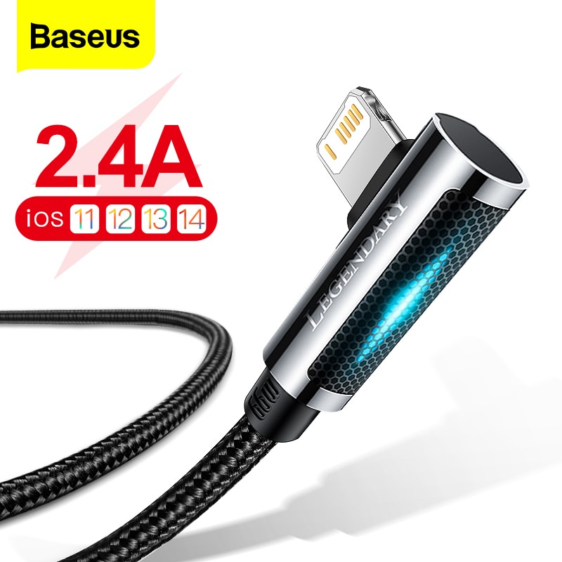 Baseus USB Cable for iPhone 12 11 Pro Max XR 8 Plus Cable 2.4A Fast ...