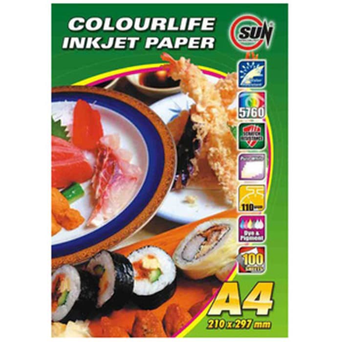 Sun Colorlife Inkjet Paper 110 Gsm A4 | Shopee Malaysia