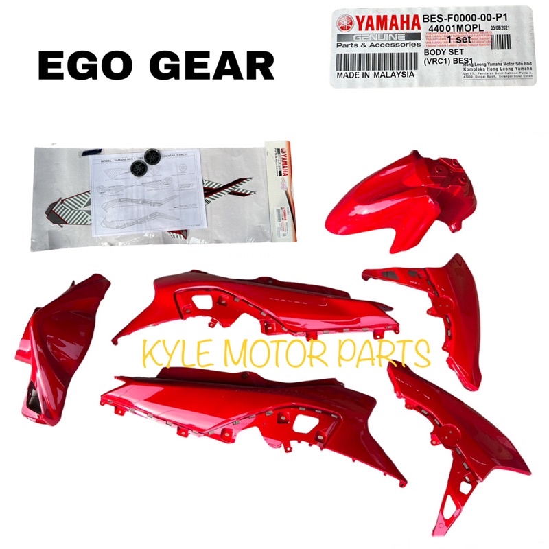 EGO GEAR BODY COVER FULL SET WITH STICKER RED OOK ORIGINAL YAMAHA 100% | Shopee Malaysia