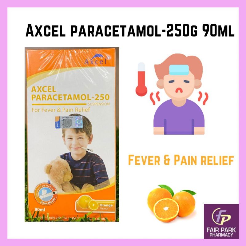 FPpharmacy Axcel Paracetamol 250 Suspension 90ml (For Fever & Pain ...