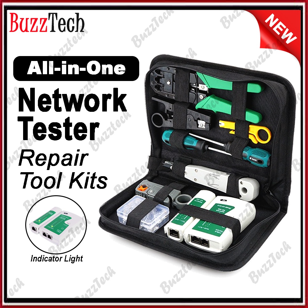 BuzzTech 9pcs 5pcs Network Tester Repair Tool Kits Lan Tester RJ45 ...