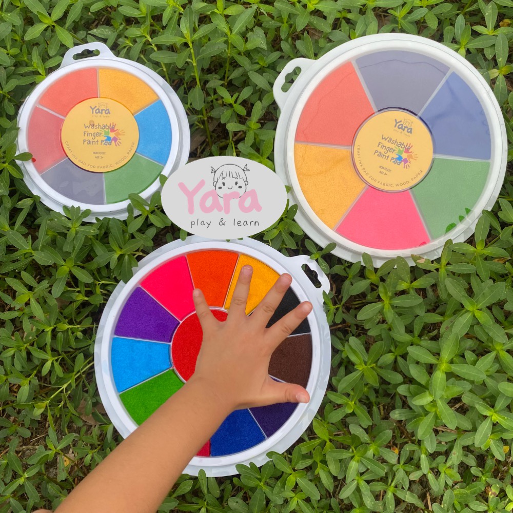 Yara Jumbo Washable Finger Stamp Pad Hand Paint for Craft and Sensory ...