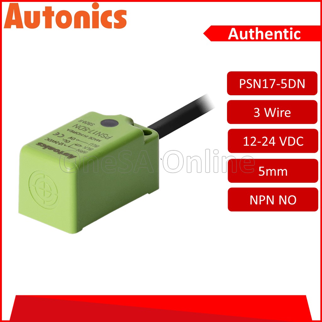 AUTONICS PROXIMITY SENSOR M17 5MM DC3 WIRE NPN NO(PSN17-5DN-D12-24) | Shopee Malaysia