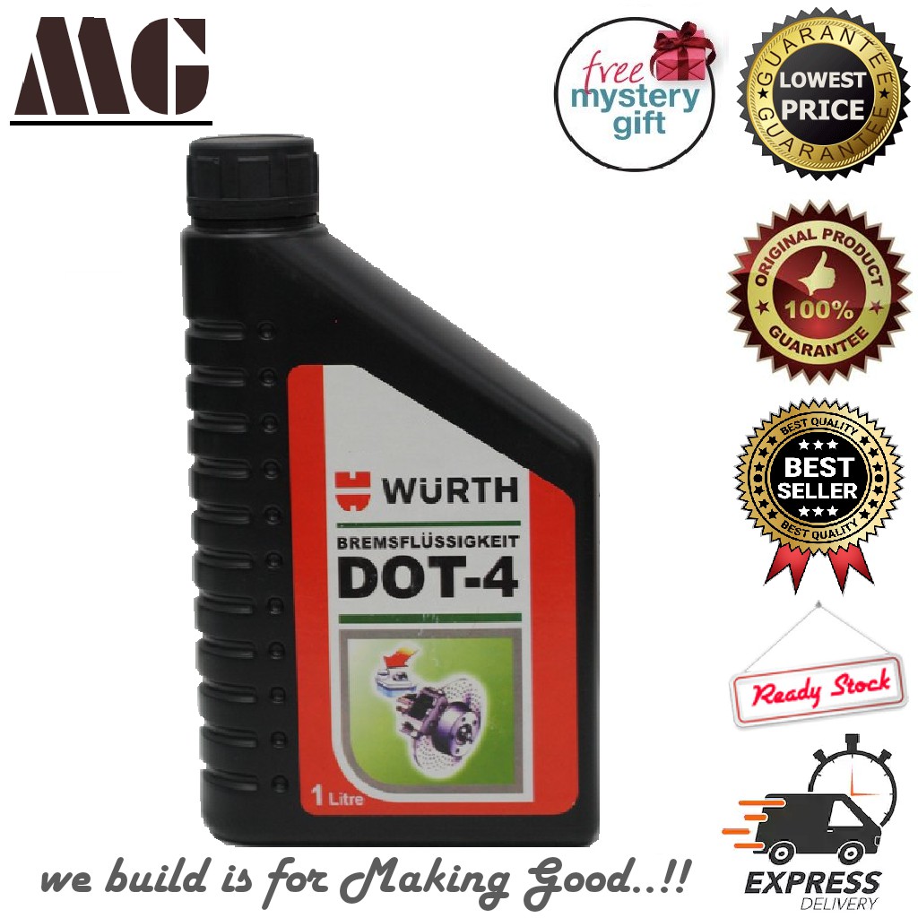 Wurth Dot 4 Brake & Clutch Fluid 1L | Shopee Malaysia