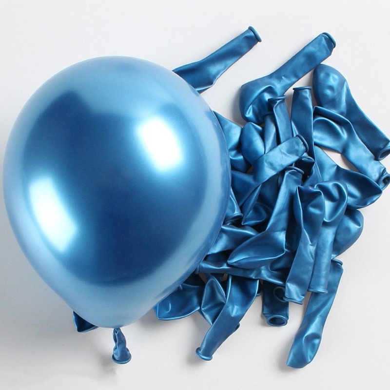 100pcs 5inch Metal Balloons Chrome Metallic Latex Balloons For Birthday ...