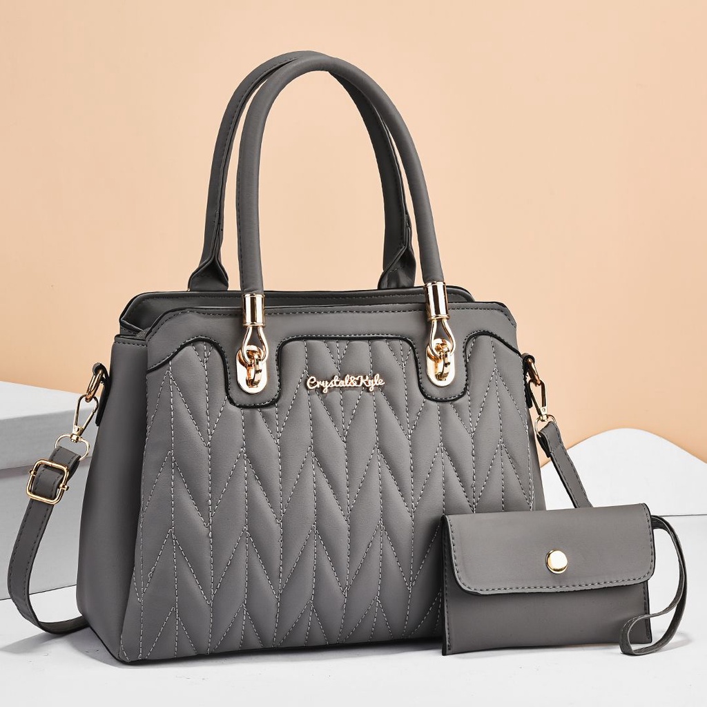 READY STOCK 💕 KJ fashion Woman Handbag Beg Tangan Bag Tote Pu Leather ...