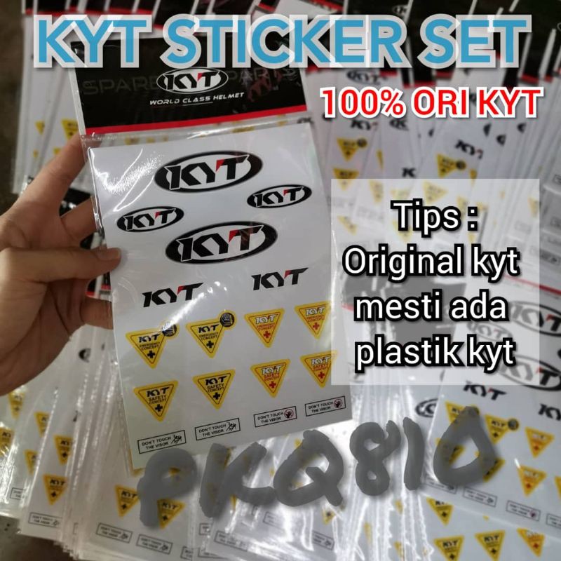 ORIGINAL KYT ‖ STICKER KYT VISOR HELMET NFJ VENOM DJ MARU HELLCAT ...