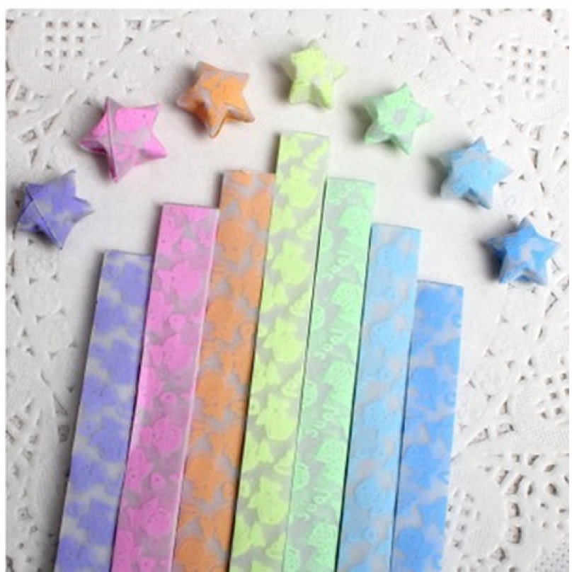 210pcs/set Origami Paper Lucky Star Quilling Paper Set Handcraft DIY ...