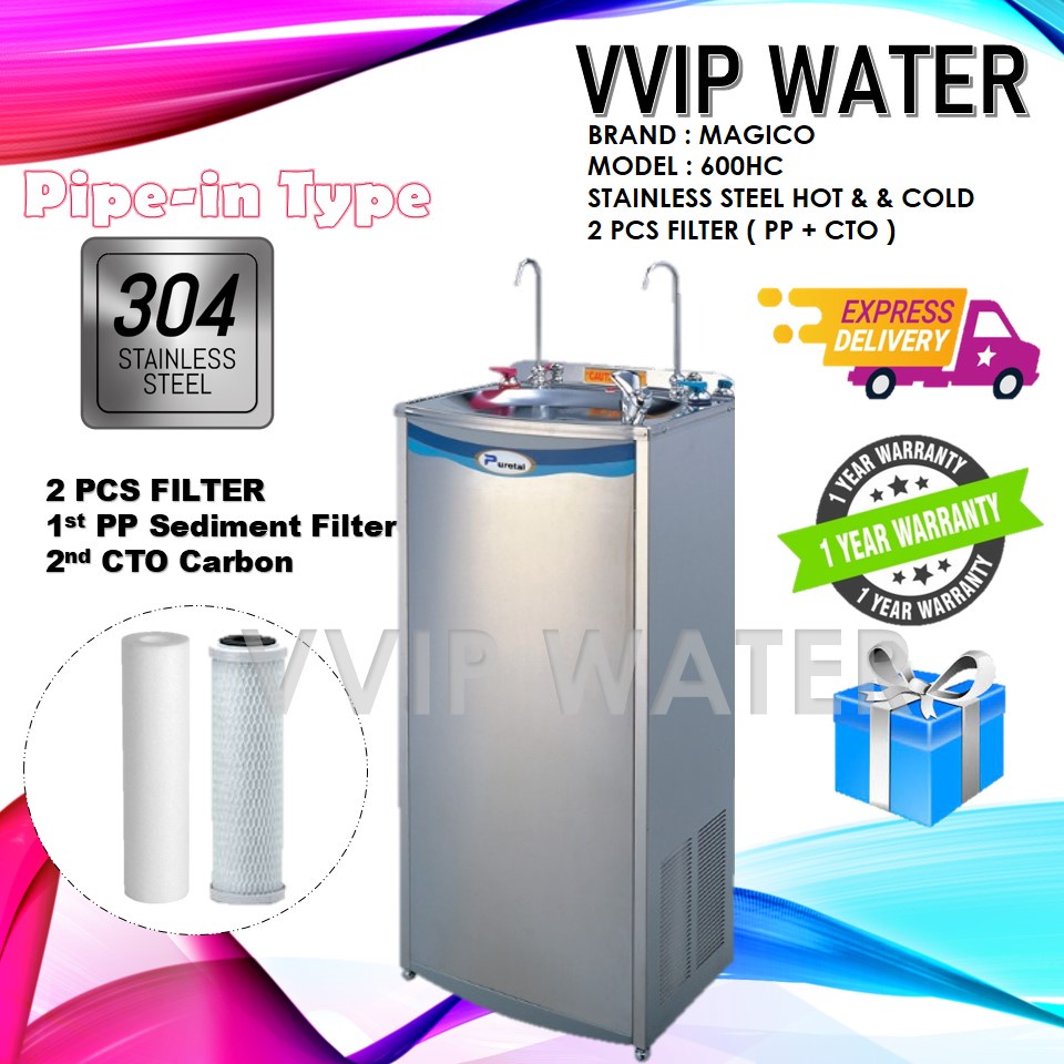 Stainless Steel & Heavy Duty Hot & Cold Pipe-In Water Cooler Water ...
