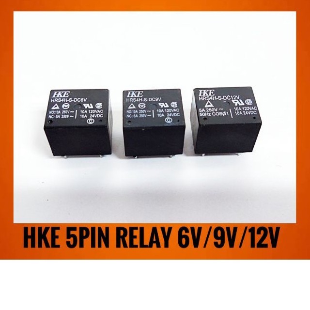 [READY STOCK] TAIWAN QUALITY HKE BRAND 5PIN RELAY 10A 250V EPOXY PCB ...