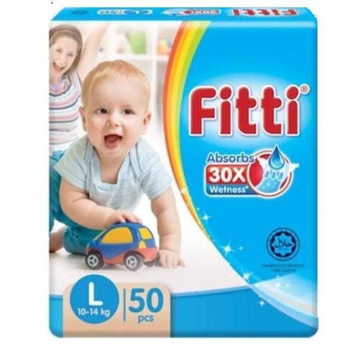 FITTI DIAPERS Size L (50Pcs) | Shopee Malaysia
