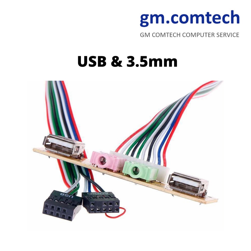 Desktop Casing Front USB & 3.5mm / USB3.0 & 3.5mm Audio Port Cable 65cm ...