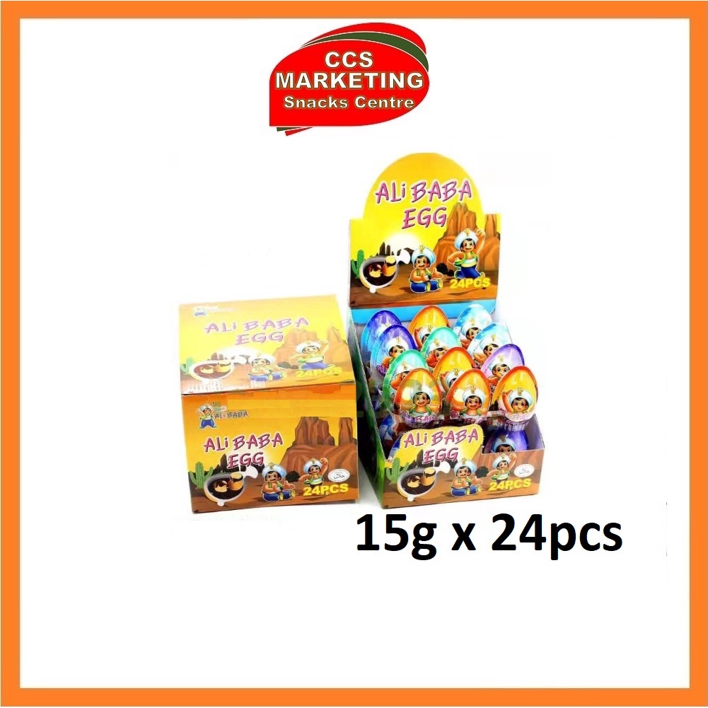 CCS Alibaba Egg with Chocolate Biscuits & Surprise Toy ( 15g x 24pcs ...