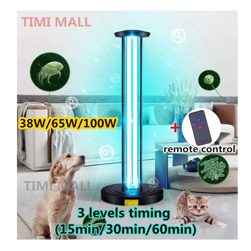 【Free shipping 】38W/65W/100W UV Light Sterilizer UV Lamp With Remote Ultraviolet Germicidal Lamp ...