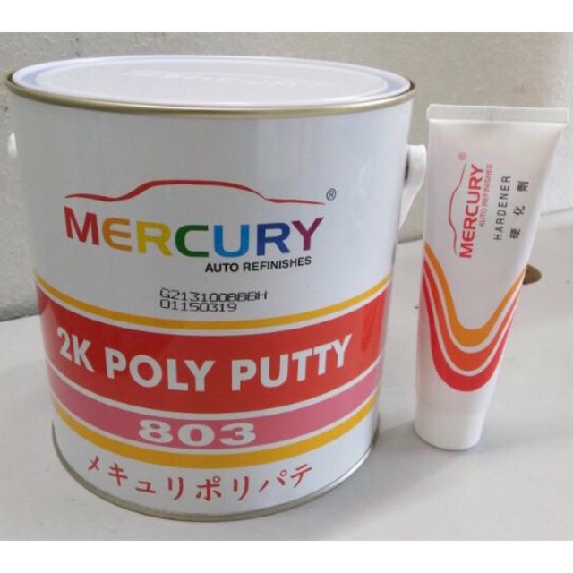 Mercury 803 2K Poly Putty -4kg (with putty hardener 1 tube) | Shopee ...