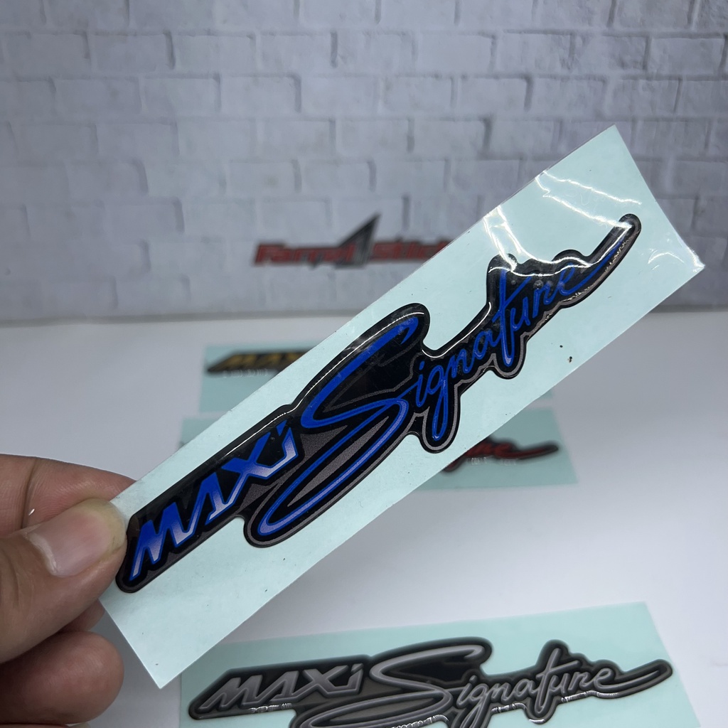 Maxi SIGNATURE STICKER embossed NMAX XMAX AEROX STICKER | Shopee Malaysia