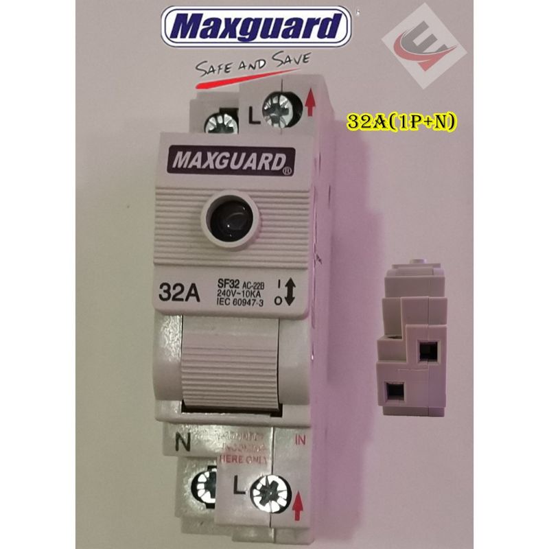 MAXGUARD MAIN SWITCH 32A 1P+N / 63A 1P+N /(SWITCH FUSE) | Shopee Malaysia