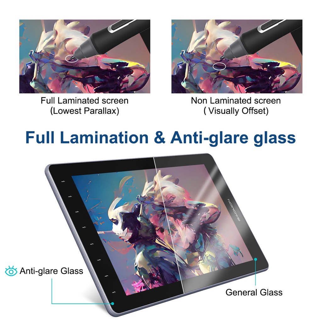 GAOMON PD1610 2.5K QHD Drawing Tablet Monitor Gamut 120% sRGB & 1.07B ...