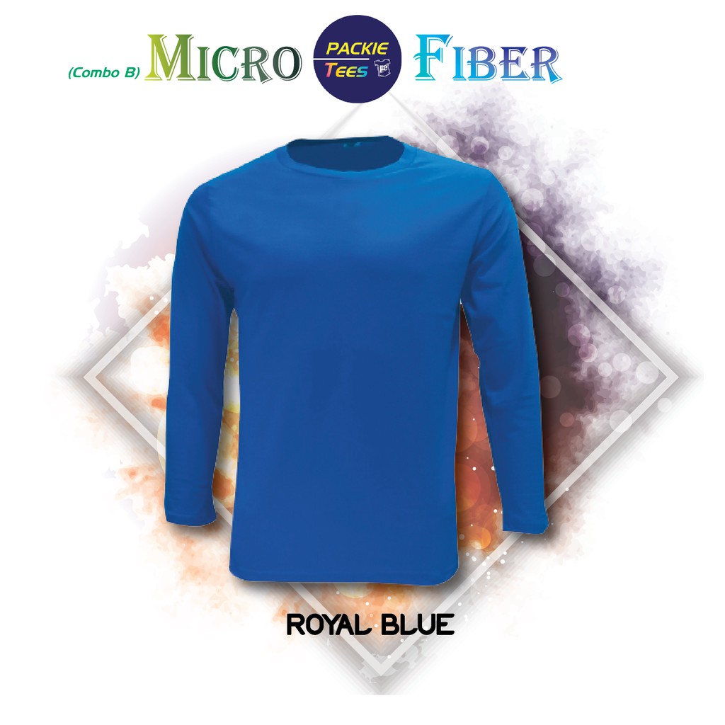 ROYAL BLUE QD5408 100% MICROFIBER JERSEY QUICKDRY ROUND NECK LONG ...
