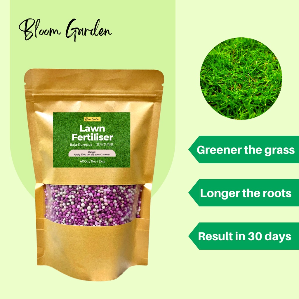Blom Garden Lawn Fertiliser / Grass Fertiliser / Baja Rumput | Shopee ...