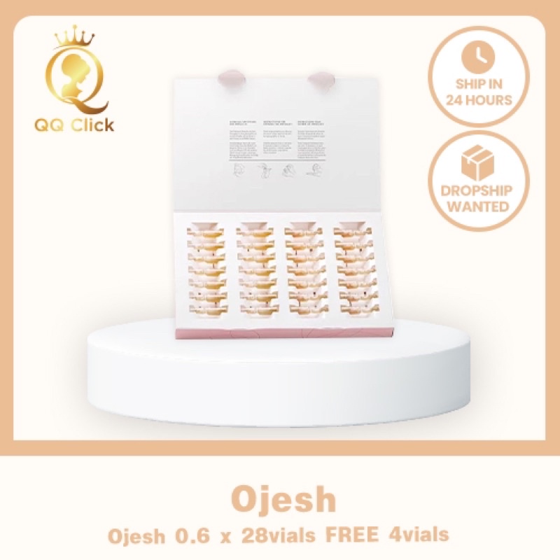 ojesh0.6 1box28vials FREE 4vials 🌸Ready stock🌸德国OJESH玻尿酸欧娅诗小分子涂抹式玻尿酸/ojesh 0.8 (1box7pc ...