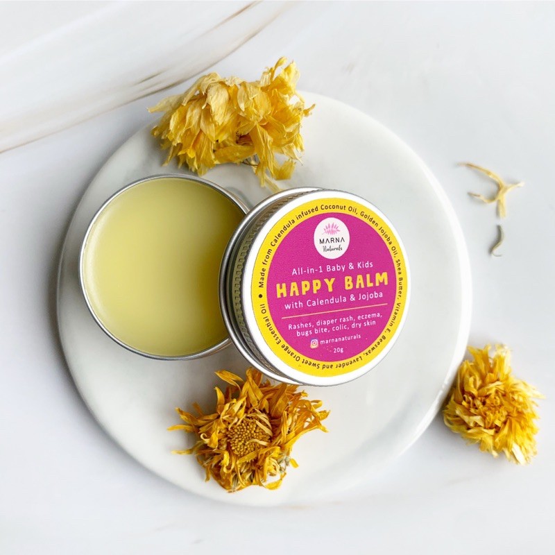 Happy Balm Calendula Salve Eczema Diaper Rash Cream Baby Balm All ...